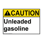 Chemical - Unleaded Gasoline SDS Signs and Labels