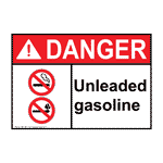 Chemical - Unleaded Gasoline SDS Signs and Labels