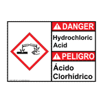 Chemical - Hydrochloric Acid SDS Signs and Labels