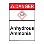 Chemical - Ammonia SDS Signs and Labels
