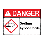 Chemical - Sodium Hypochlorite SDS Signs and Labels