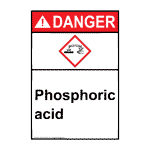 Chemical - Phosphoric Acid SDS Signs and Labels