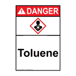 Chemical - Toluene SDS Signs and Labels