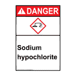 Chemical - Sodium Hypochlorite SDS Signs and Labels