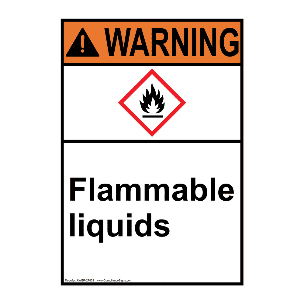 Flammable Liquids Sign AWE-27851 Hazmat Flammable