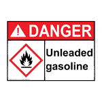 Chemical - Unleaded Gasoline SDS Signs and Labels