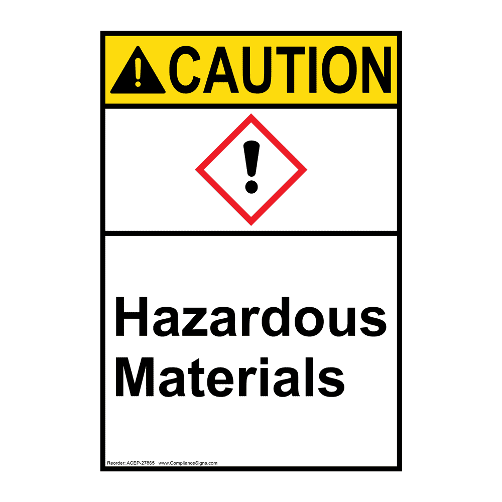 Hazardous Materials - Materiales Peligrosos Sign ACB-27865 Hazmat