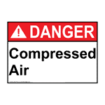 Compressed Air Labels Safety Signs from ComplianceSigns.com