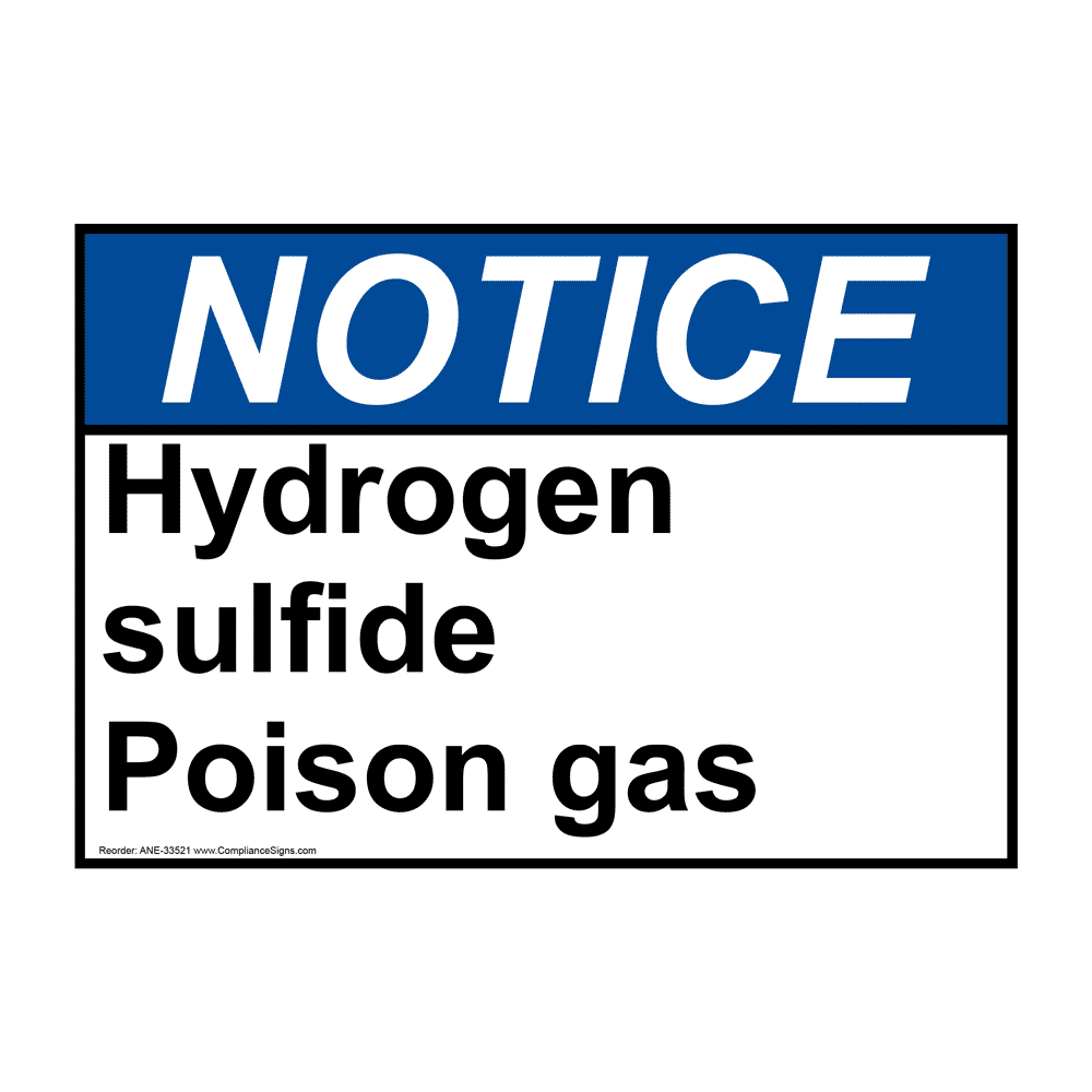ANSI Hydrogen Sulfide Poison Gas Sign ANE-33521