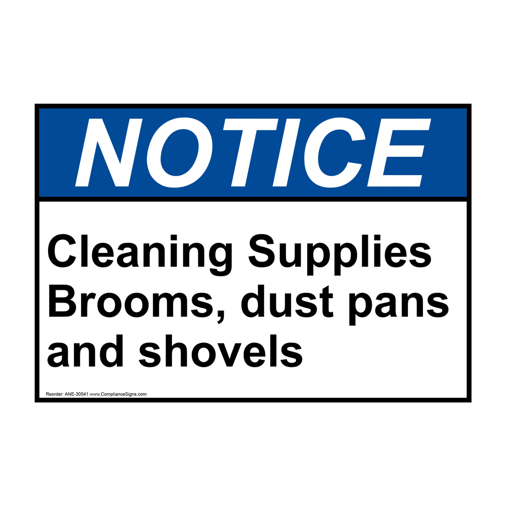 ANSI Cleaning Supplies Sign ANE-30540