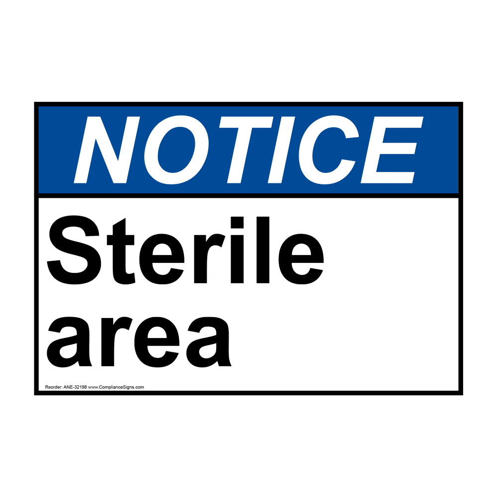 ANSI Sterile Sign ANE-32197