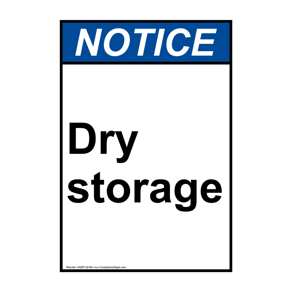 Portrait ANSI Dirty Area Sign ANEP-32256