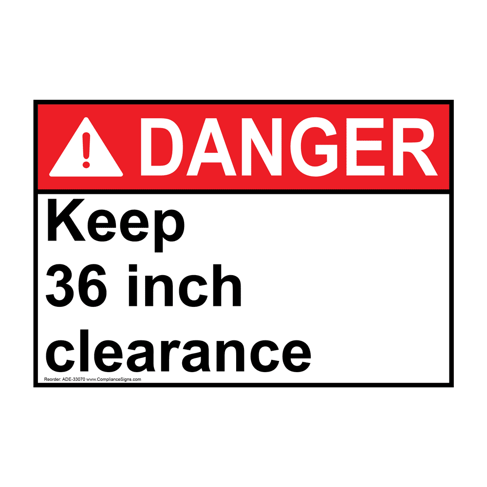 ANSI Low Ceiling Beam No Jumping Sign With Symbol ADE-33071