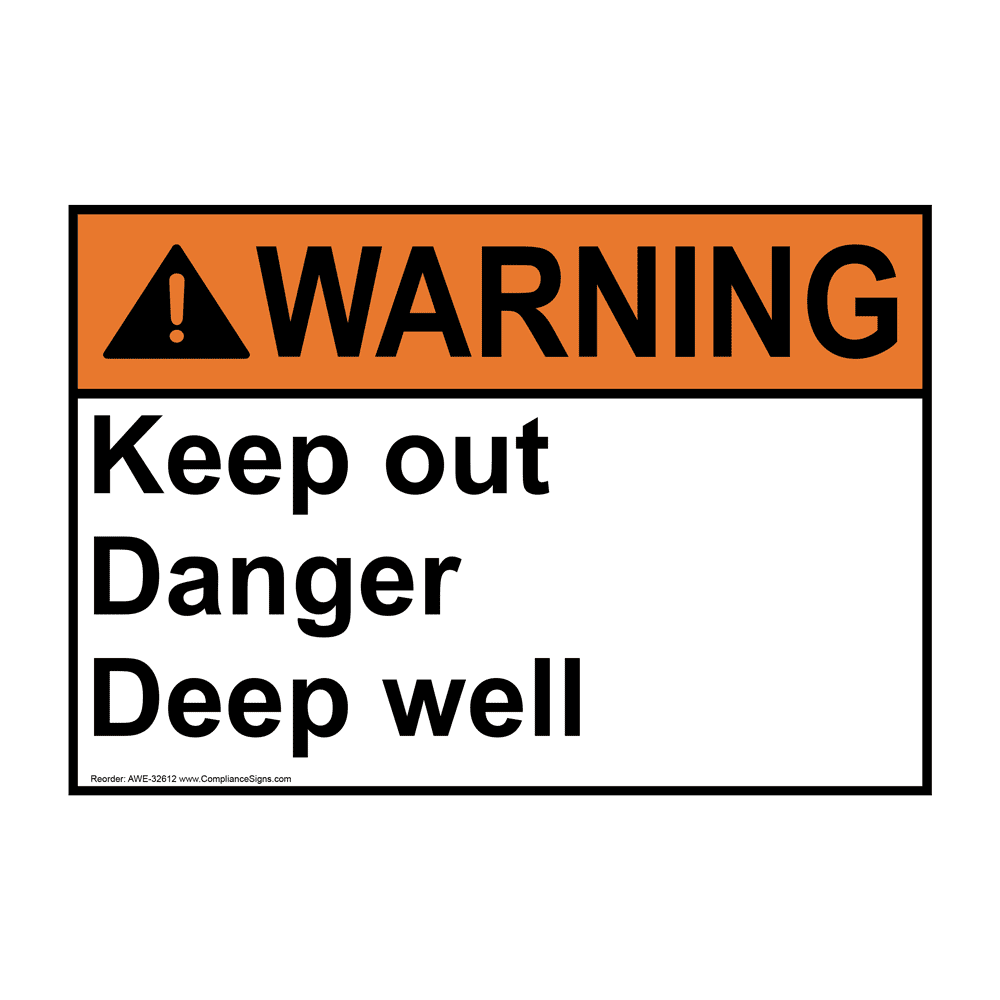 ANSI Keep Off Of Waterfall Sign AWE-32629
