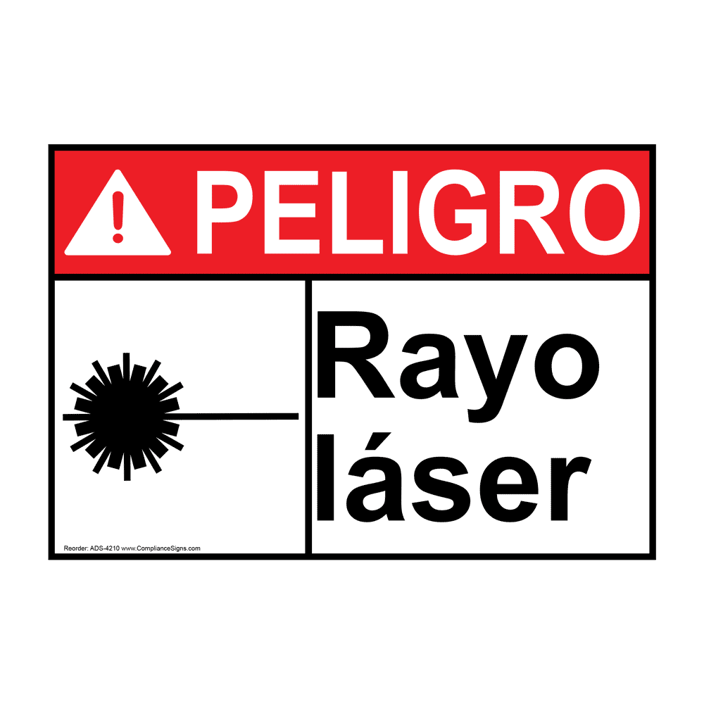 ANSI DANGER Invisible Laser Radiation Avoid Eye Exposure Sign ADE-8201