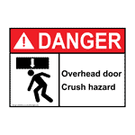 Overhead Door Safety Signs from ComplianceSigns.com