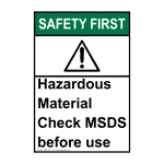 Chemical - MSDS / Right to Know Signs and Labels