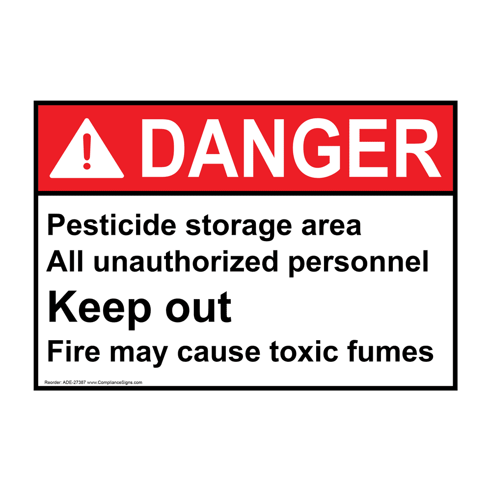 ANSI Pesticide Storage Area Sign ADE-27387 Hazmat Pesticide