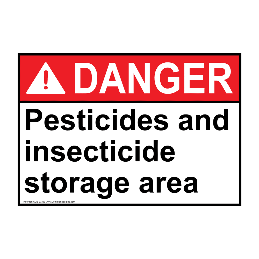 ANSI Pesticides And Insecticide Storage Area Sign ADE-27393 Hazmat
