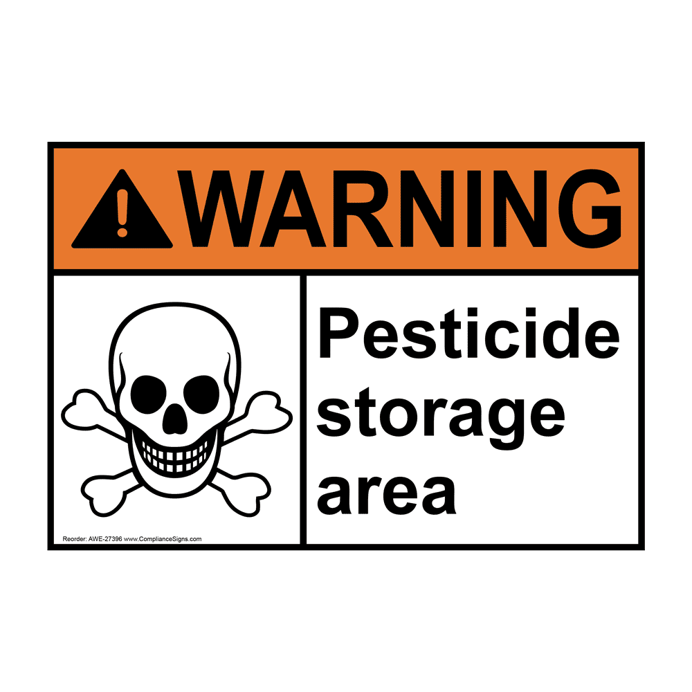 ANSI Pesticide Storage Area Sign AWE-27396 Hazmat Pesticide