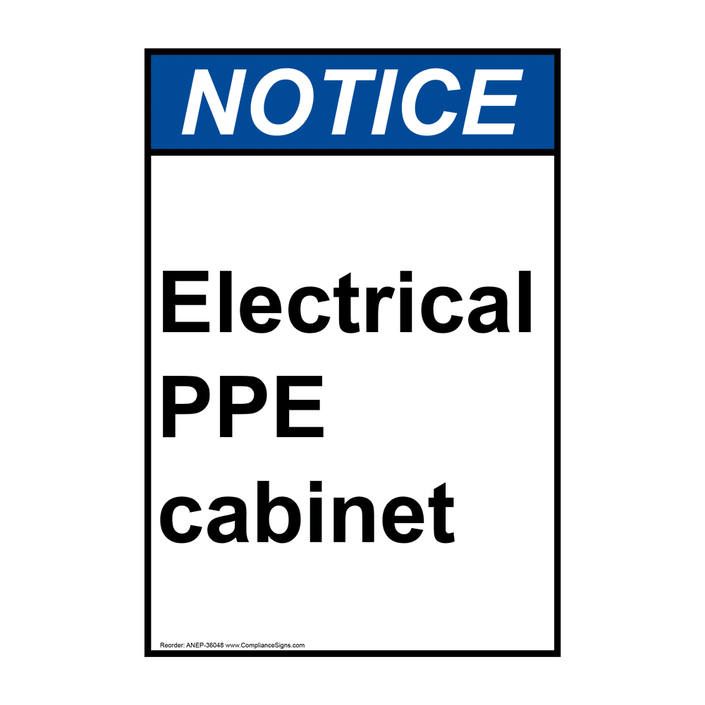 ANSI Electrical PPE Cabinet Sign ANE-36048