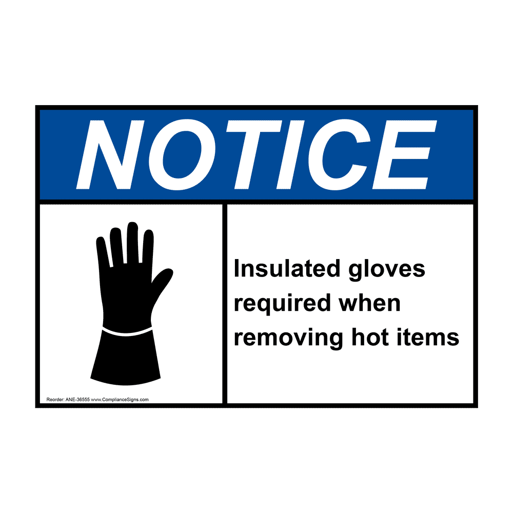 ANSI Insulated Gloves Required When Sign With Symbol ANE-36555