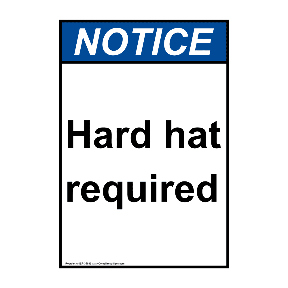ANSI Hard Hat Required Sign ANE-35935