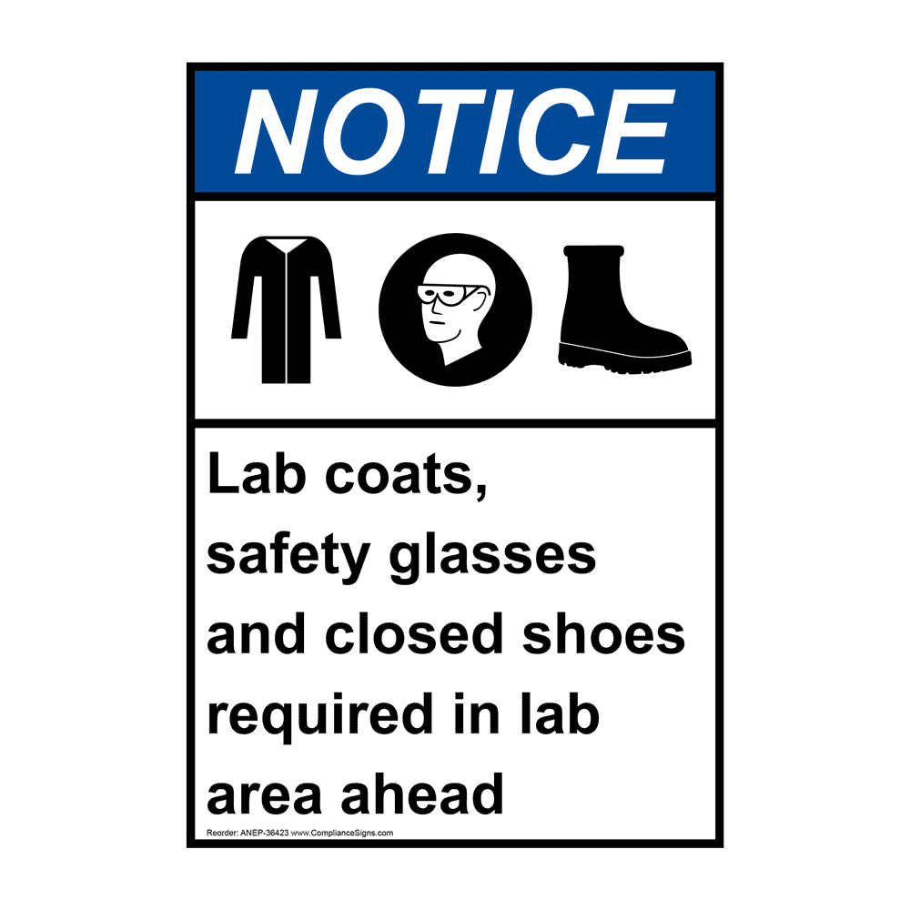 Lab Coat Safety Signs Symbols