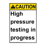 Industrial Notices - Pressure / Temperature Signs and Labels