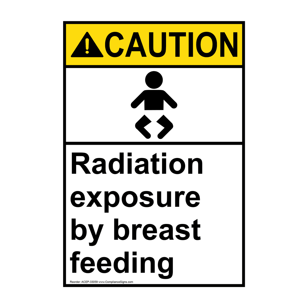 Portrait ANSI Radiation Exposure Sign With Symbol ACEP-33059