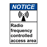 Process Hazards - ANSI Radio Frequency Signs and Labels