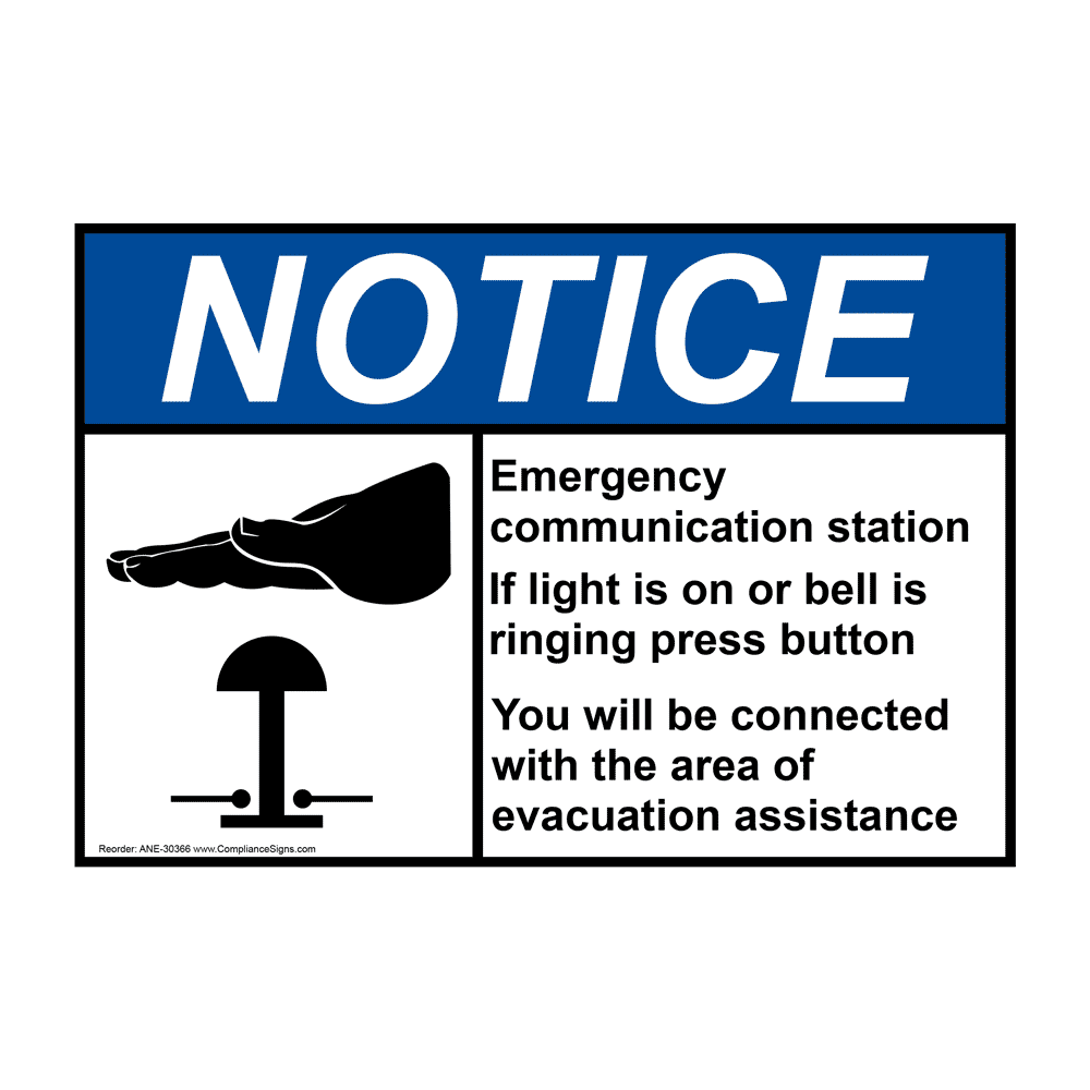 Emergency Communications Signs