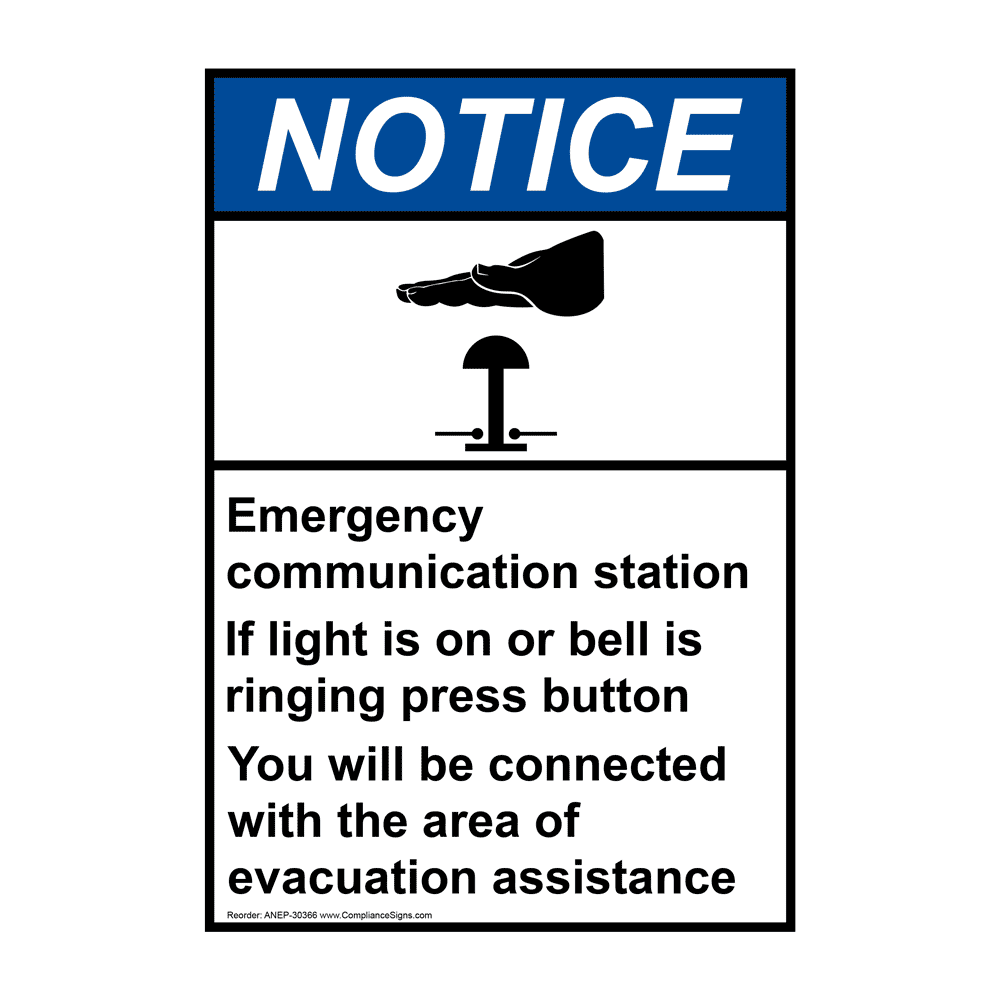 Portrait ANSI Tornado Shelter Skid Loaders/Hilo Sign ANEP-30378
