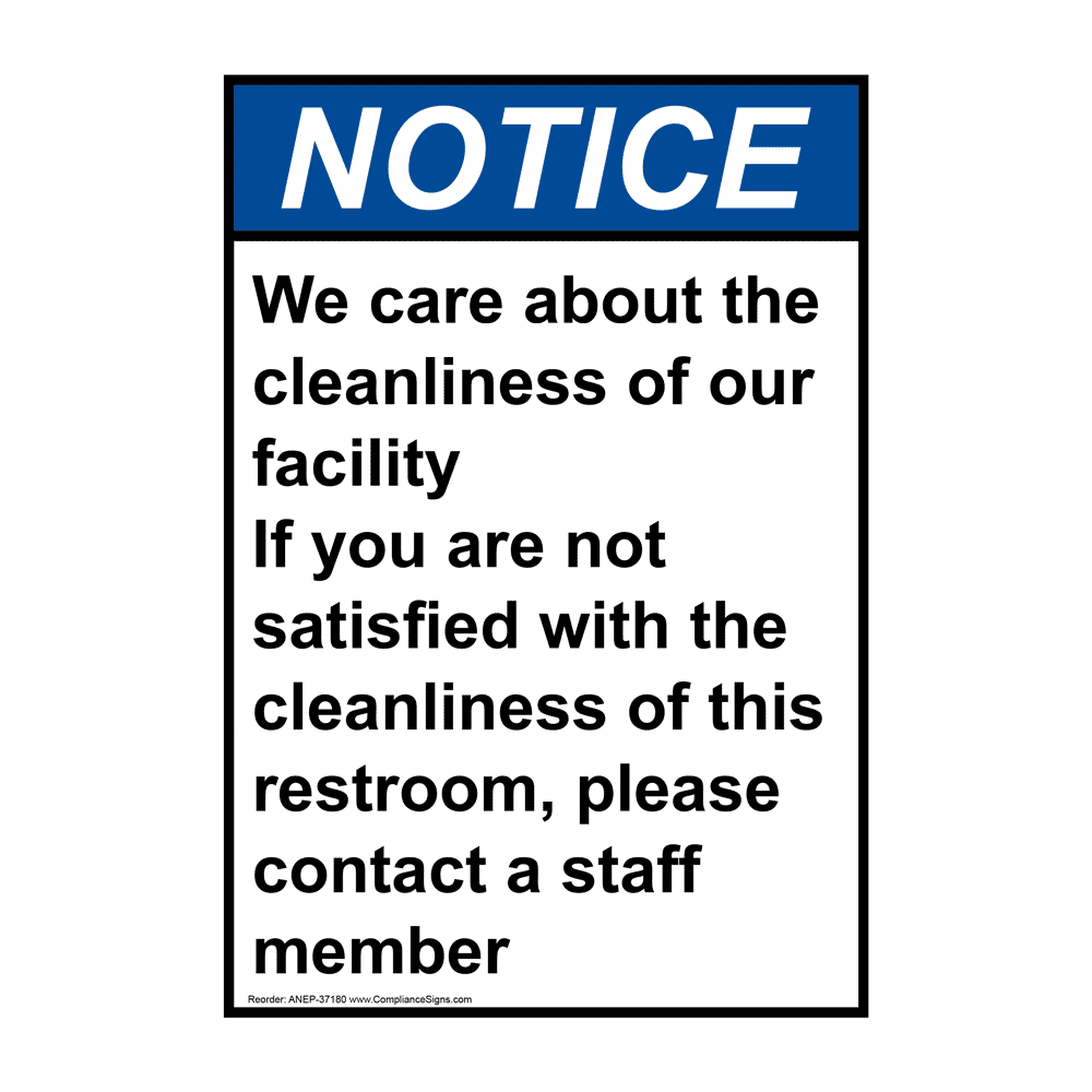 Portrait ANSI Please Ask For Key To Restroom Sign ANEP-37156