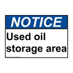 Chemical - Used / Waste Oil Signs and Labels