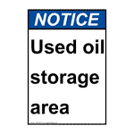 Chemical - Used / Waste Oil Signs and Labels