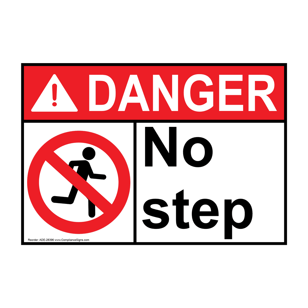 ANSI No Step Sign With Symbol ADE-28396