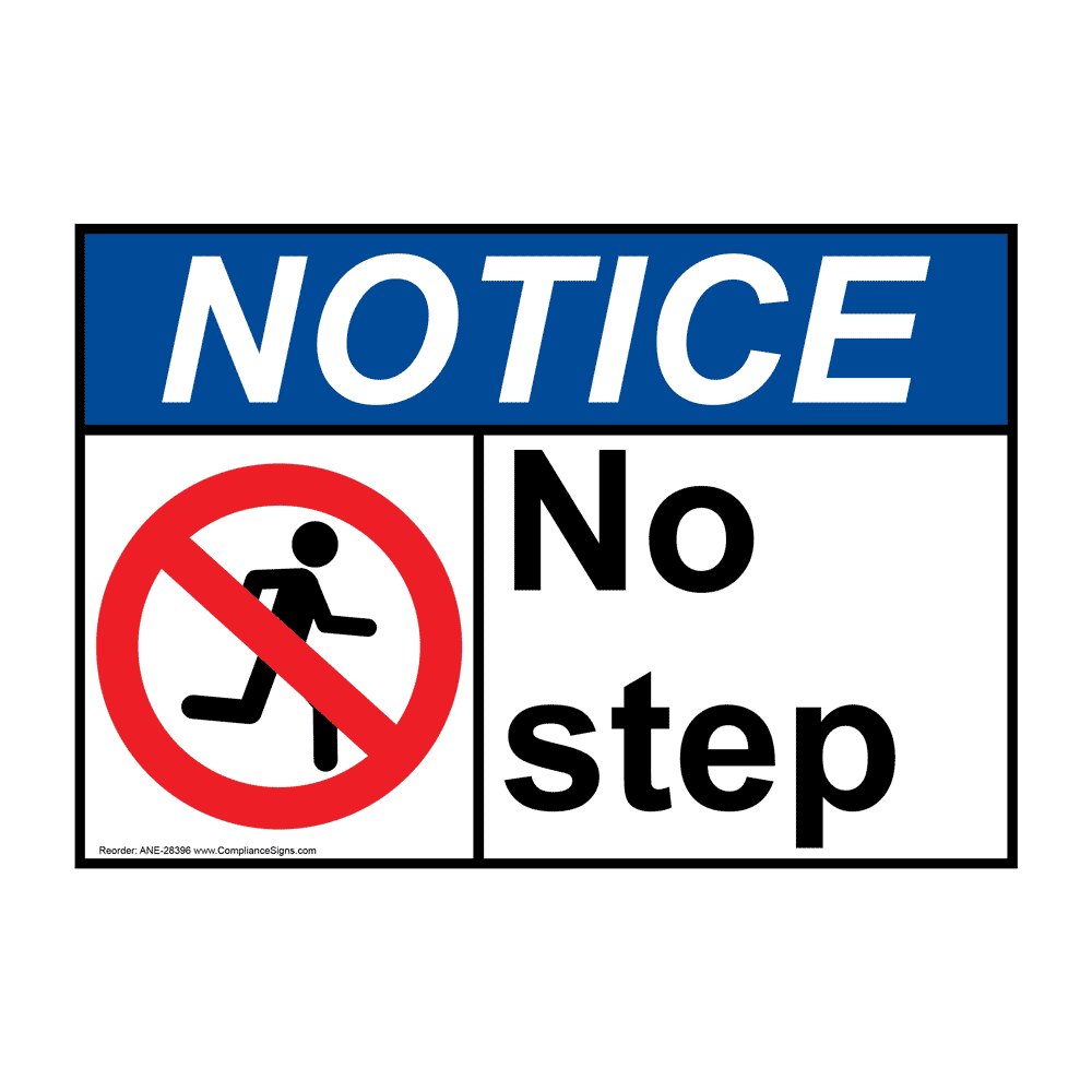 ANSI No Step Sign With Symbol ANE-28396