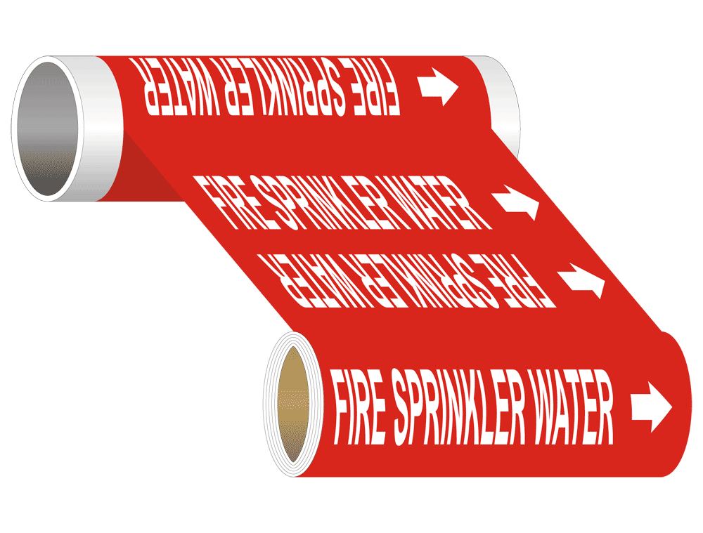 ASME A13.1 Fire Sprinkler Water Pipe Marking Stencil PIPE-23475-STENCIL
