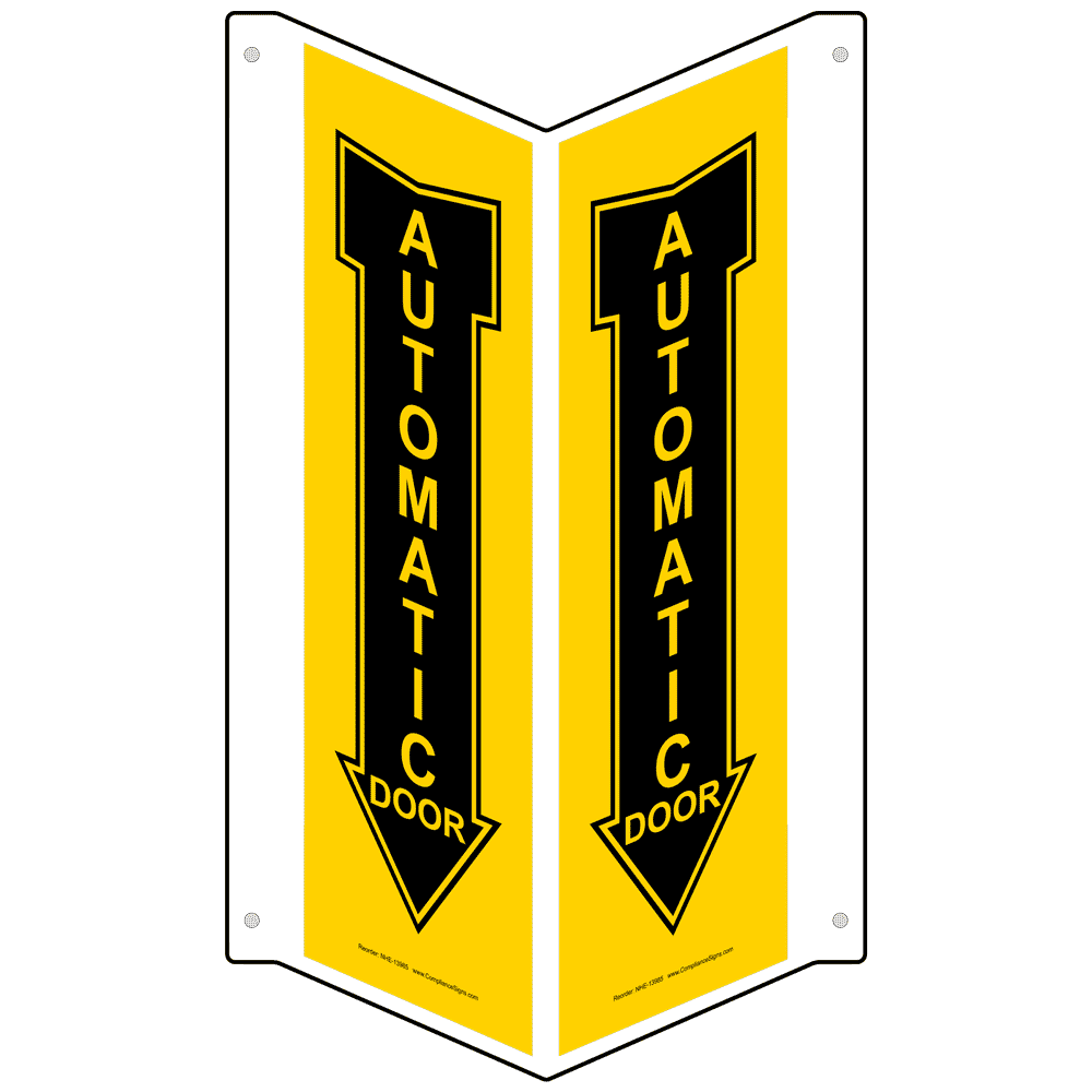 Automatic Door Sign NHE-13985Tri Automatic Entrance