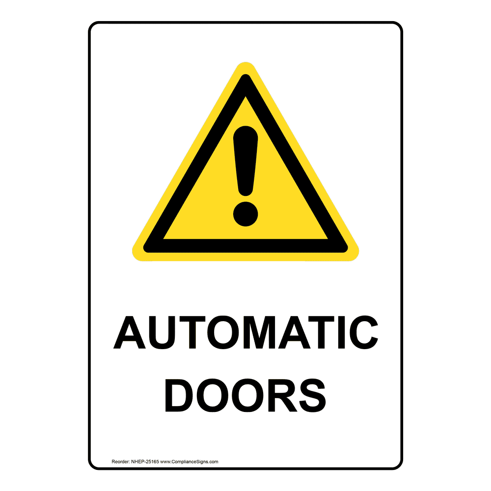 Portrait Automatic Doors Sign NHEP-25165
