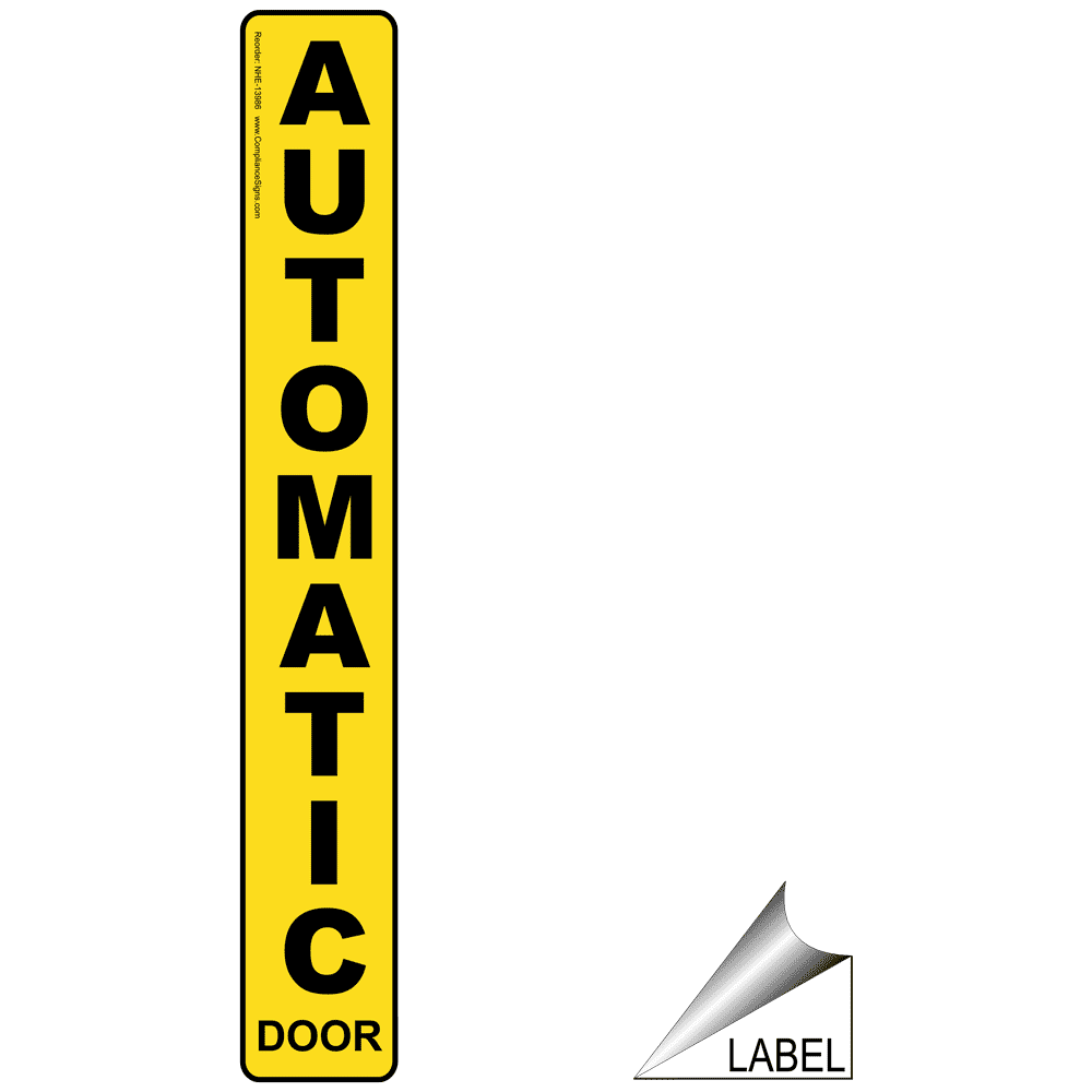 Automatic Door Label NHE-13986 Automatic Entrance