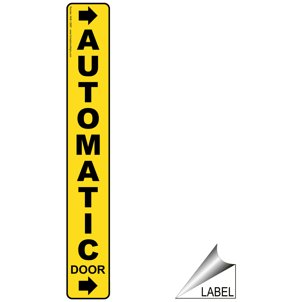 Stanley Automatic Door Sign Stickers