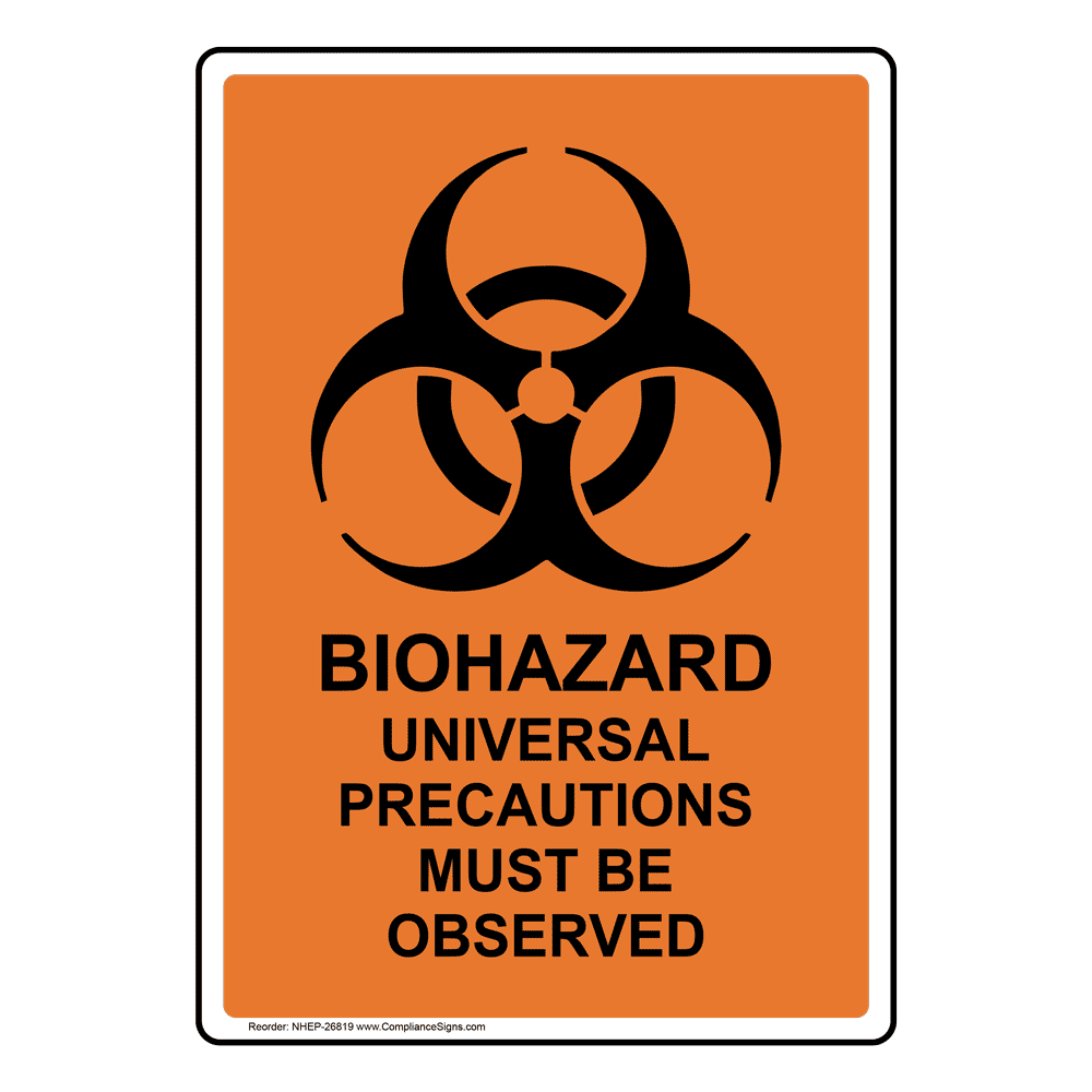 Portrait Biohazard Chemotherapy Sign With Symbol NHEP-26815