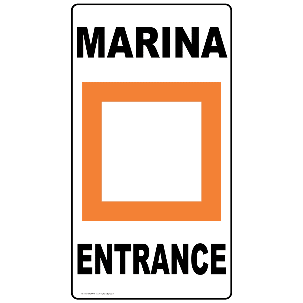 Marina Entrance Label NHE-17780 Boating / Marine / Fishing