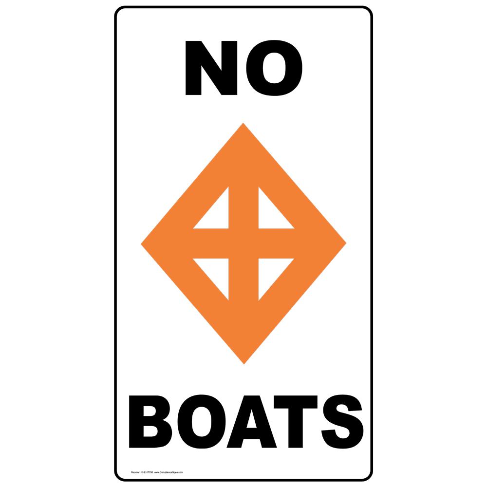 No Boats Label NHE-17790 Boating / Marine / Fishing
