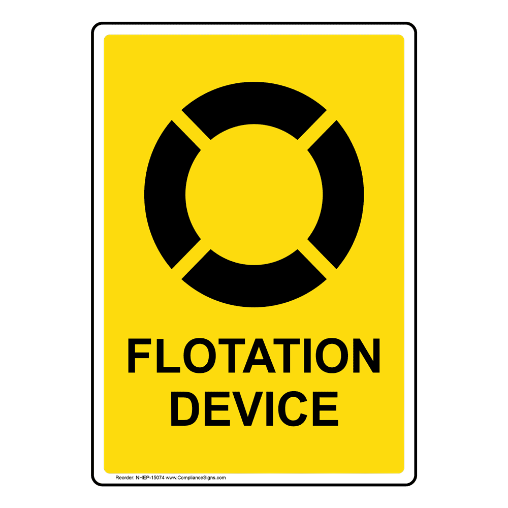 Portrait Life Jacket Required Sign With Symbol NHEP-17177