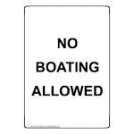 Parks/Recreation - Boating/Marine Signs and Labels