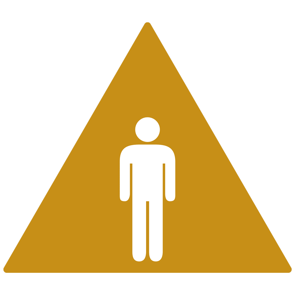 Men's Symbol Sign RR-145_DTS_WHTonGLD