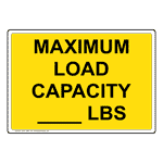 Industrial Notices - Maximum Load Capacity Signs and Labels